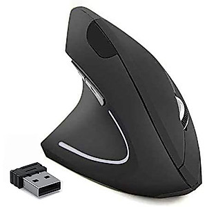 BeWishes Ergonomic Mouse Left Hand, 2.4G Left-Handed Wireless Vertical Mouse Ergonomic Mice, 3 Adjustable DPI (800/1200/1600), Specially for Left-handers