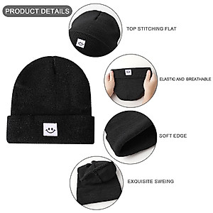 PLIOPYIK Newborn Baby Beanie Hat Knit Warm Hats for Toddler Child Kids Girls Boys 24-120Months