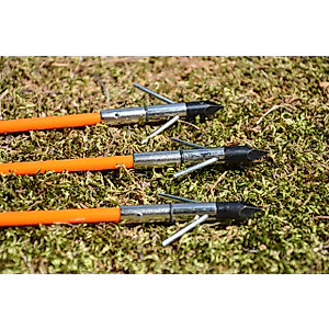 Pocket Shot Bow Fishing Arrows (3 Pack) with Slide, 2 Barb.