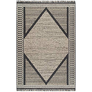 nuLOOM Nicole Modern Diamond Indoor/Outdoor Area Rug, 4 ft x 6 ft, Grey