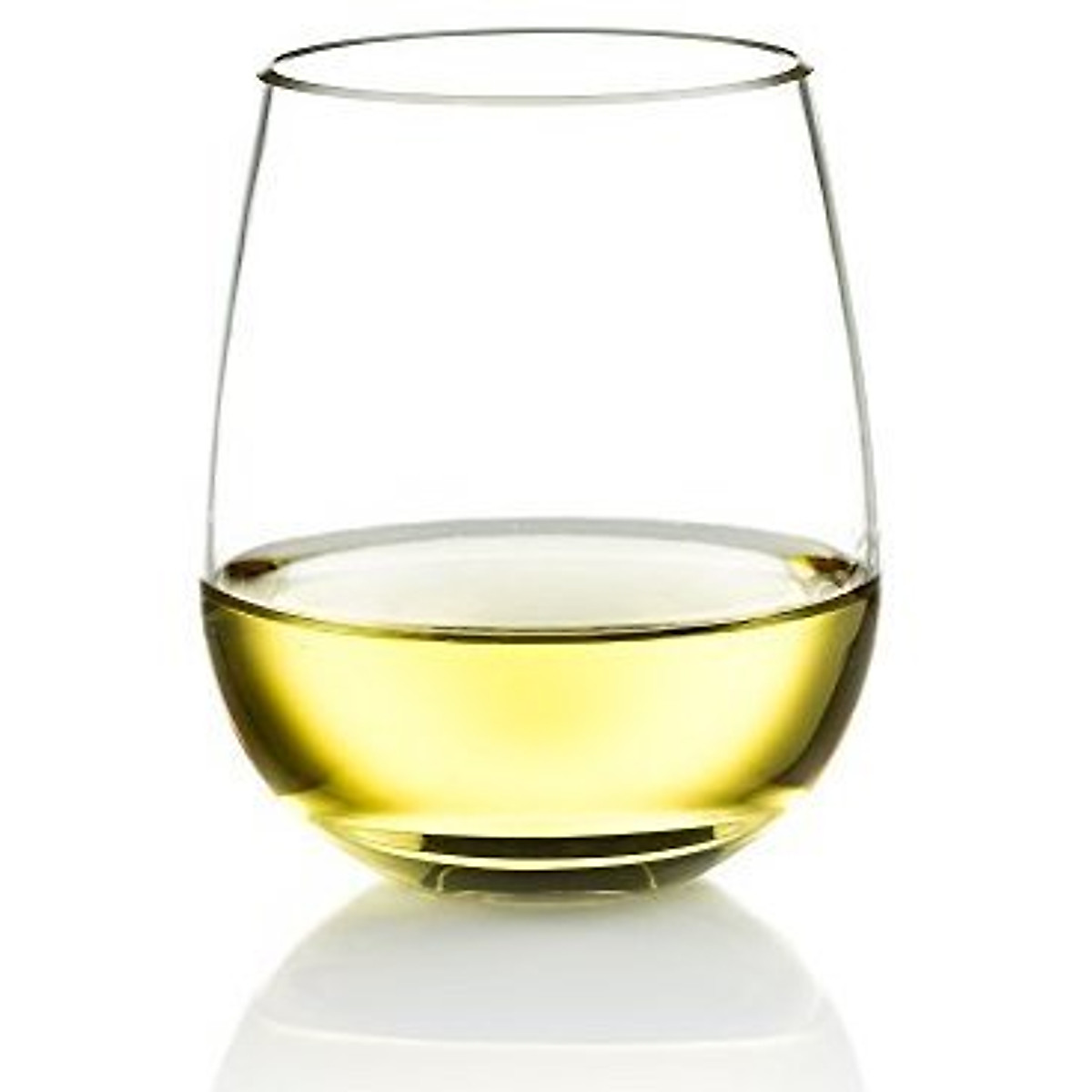 Poolside Unbreakable Stemless Plastic Wine Glasses ~ Elegant Durable Reusable Glassware ~ Sophisticated Design ~ Shatterproof Dishwasher Safe Indoor/Outdoor Barware ~ 100% Tritan ~ Set of 4~16 oz