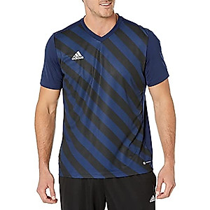 adidas Men's Entrada 22 Graphic Jersey, Team Navy Blue/Black, Medium