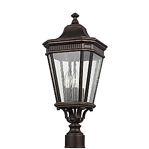 Feiss OL5427GBZ Cotswold Lane Outdoor Post Lighting, Bronze, 3-Light (10"W x 22"H) 180watts