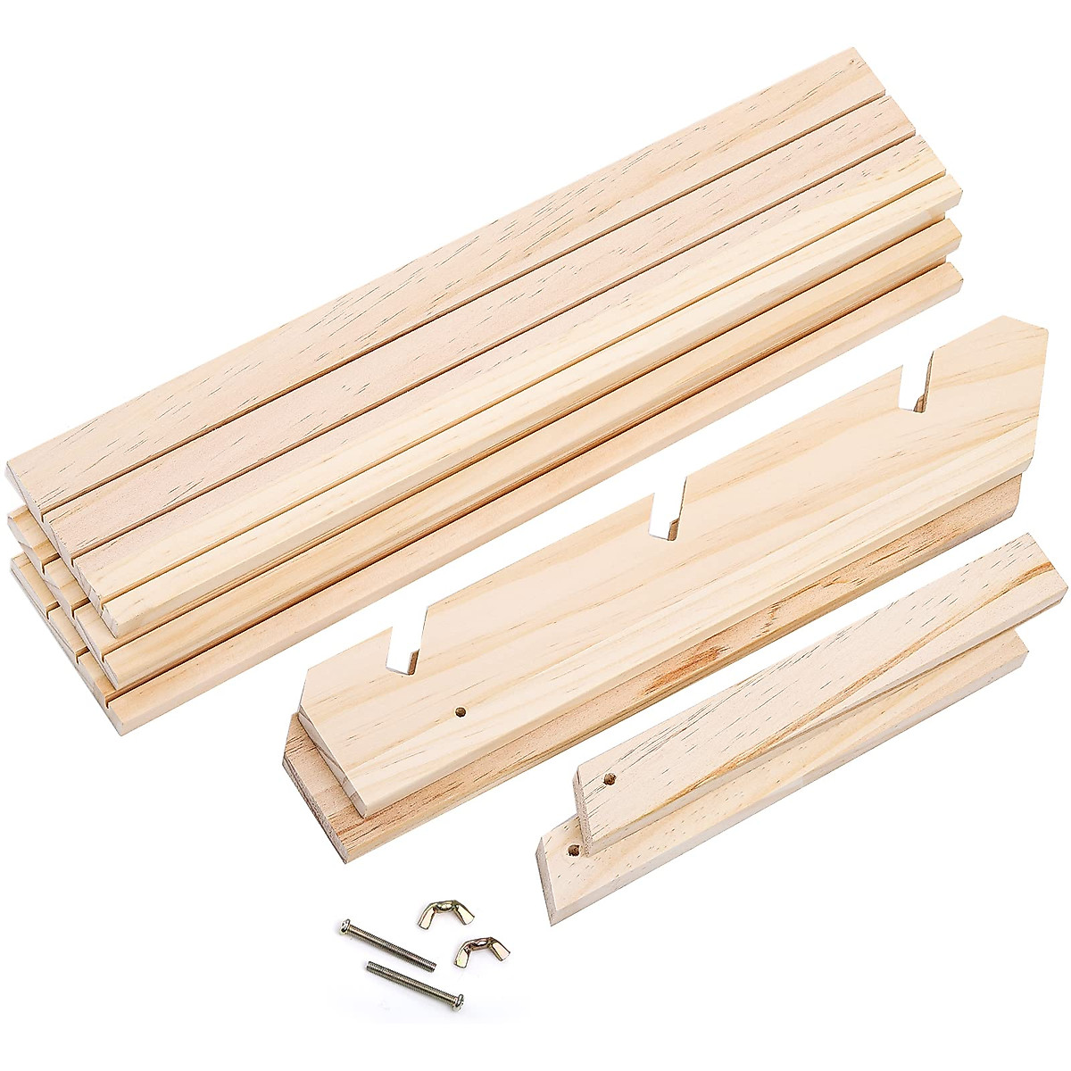 Coloch 3 Tier Wooden Cupcake Stand, Rustic Retail Display Riser Jewelry Holder Stand, for Cupcakes, Desserts, Brooch, Bracelet, Tabletop Jewelry Display, 15.8 x 9x 10.2 Inch