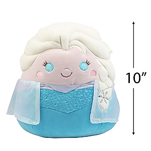 Squishmallow 10" Disney Frozen Elsa Plush - Officially Licensed Kellytoy - Cute and Soft Stuffed Animal Toy - Gift for Kids