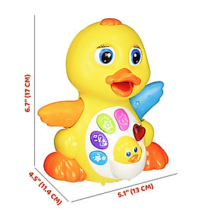 Stone and Clark Dancing Easter Duck w/Lights and Music – Toddler Learning & Crawling Baby Toys – Baby Musical and Light up Toys for 1 Year Old Boy & Girl