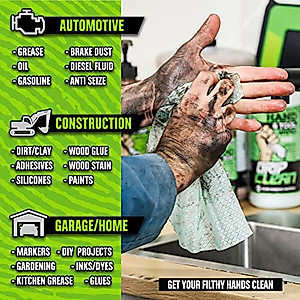 Grip Clean | Heavy Duty Hand Wipes & Cleaning Wipes for Hands, Tool, & Surfaces. Waterless Hand Cleaner For Auto Mechanics & Tool Cleaner Wipes- Citrus Scented Cleansing Wipes Remove Grease, Oil, Paint, Inks & more (72ct)