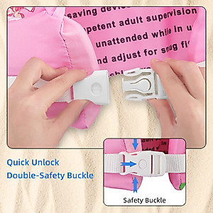 REALIKE Kids Swim Vest for Toddler Floaties Swimming Aids with Shoulder Harness Arm Wings for Children/Infant/Baby,Sea Beach/Pool/Lake, Suitable for 28-70lbs Boys/Girls