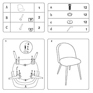 CangLong Modern Set of 2 Dining Chairs Mid Century Modern Accent Velvet Upholstered Leisure Side Chairs with Gold Metal Legs forDining, Living, Kitchen, Bedroom, Guest Room, Light Grey