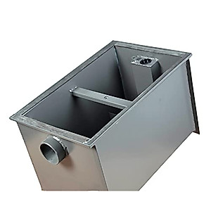 Wentworth 40 Pound Commercial Grease Trap Interceptor for Restaurant Under Sink Kitchen, 20 GPM, WP-GT-20