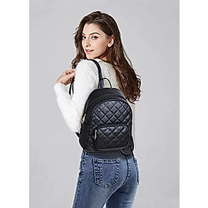 IHAYNER Women Mini Backpack Purse for Girl Quilted Embroidery Backpack PU Leather Fashion Bags