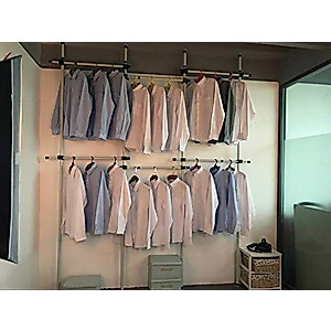 Flesser Garment Clothes Rack Free Combination Clothes Organizer Storage Shelf Closet Solution for Basement,Apartment, Bedroom,NO Drilling Request