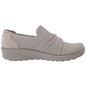 BZees Women's Glimmer Slip-Ons Loafer, Silver Smoke Shimmer, 6.5 Wide