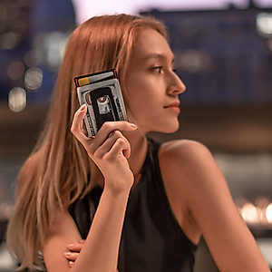 The Tightwad Carbon Fiber Money Clip - Lightweight Minimalist Slim Wallet for Men - Front Pocket Cash and Credit Card Holder - Carbon Fiber Small Mens Wallets