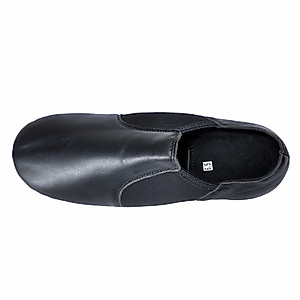 Dynadans Leather Upper Slip-on Jazz Dance Shoe for Women Men's Dance Shoes Black 8.5M