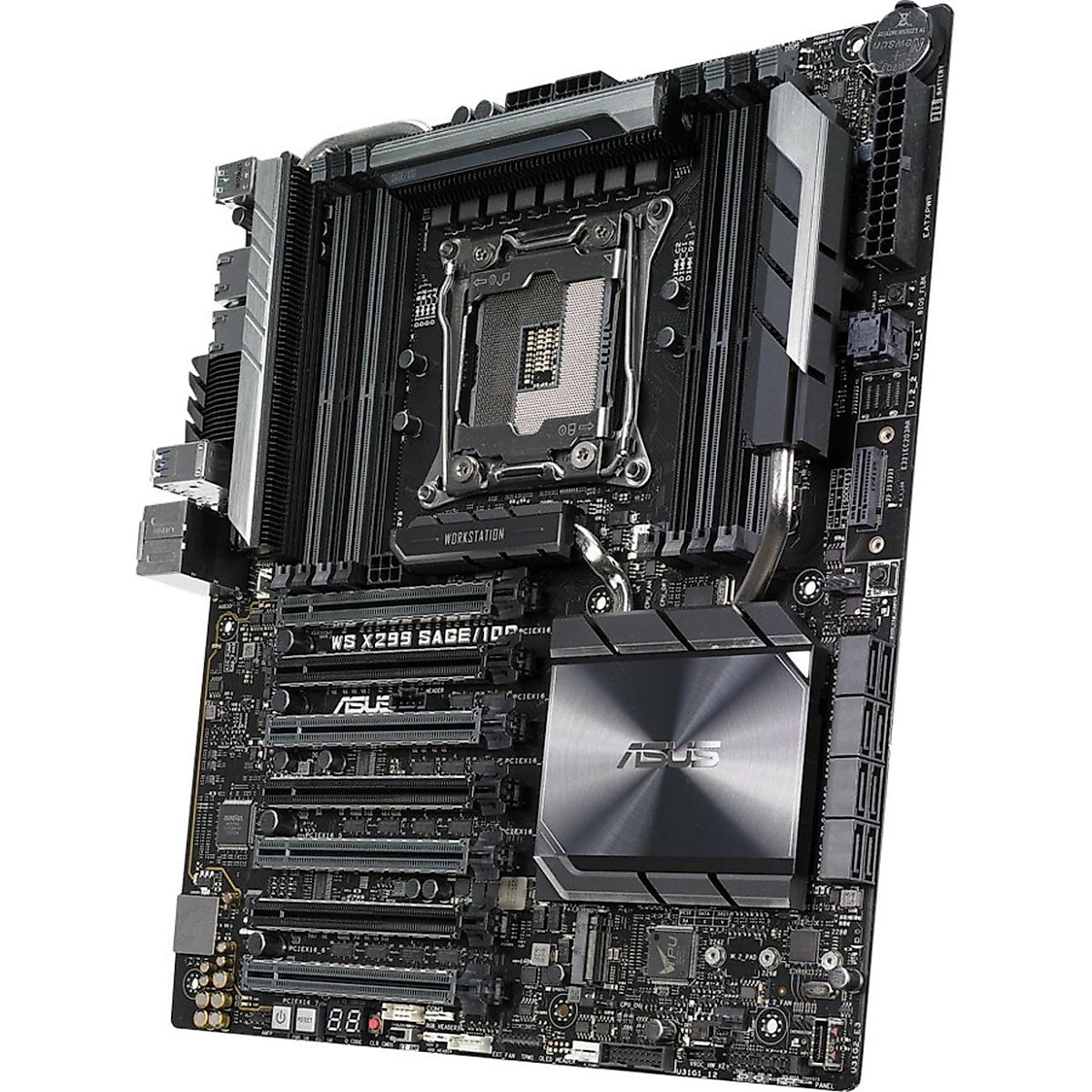 Asus WS X299 SAGE/10G Workstation Motherboard - Intel Chipset - Socket R4 LGA-2066 - SSI CEB - 1 x Processor Support - 128 GB DDR4 SDRAM Maximum RAM - 4.20 GHz O.C, 4.13 GHz O.C, 4 GHz O.C, 3.60 GH