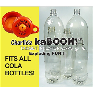 Charlie's kaBOOM! Exploding Cola Target Caps 10-Pack - Turn Plastic Bottles into Reactive Targets - Archery - Bow - Firearms - Pellet Gun- air Rifle and More