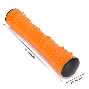 EVTSCAN Dog Toys Chew Toothbrush Teeth, TPR Dog Chew Toy Teeth Cleaning Stick with Sound Pet Interactive Molar Playing Toy(Orange)