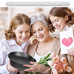 GEHE Pasta Bowls 34oz, 8.6" Large Salad Bowls, Bamboo Fiber Pasta Bowls Set of 6, Kitchen Serving Bowls for Pasta, Salad, Cereal, Noodles, Dessert, Soup and Dishwasher Safe, House-warming Gift