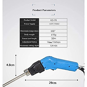 110V Electric Foam Cutter Knife Sponge Peral Foam Cutting Tool Groove Slotting Air-cooling Hot Heat Cutter Kit Blades (Air-cooled cutter)