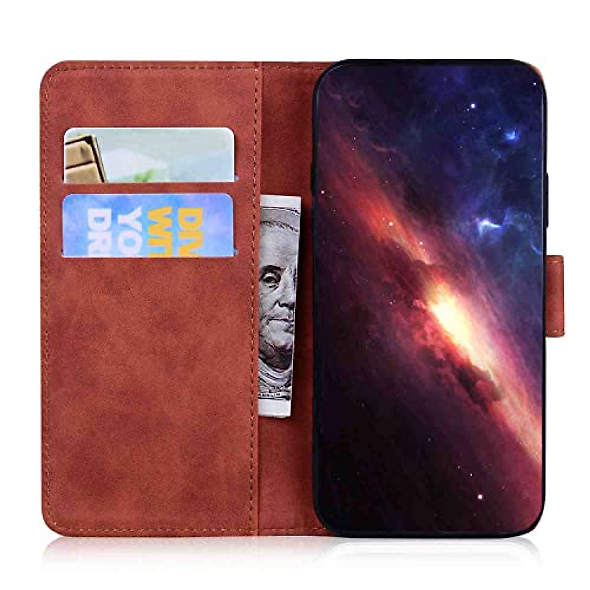 SHOYAO Phone Cover Wallet Folio Case for Sony Xperia 1 III, Premium PU Leather Slim Fit Cover for Xperia 1 III, Horizontal Viewing Stand, Perfect Match, Brown