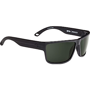 Spy Optic Rocky Sunglasses, Matte Black/Happy Gray/Green, 64 mm