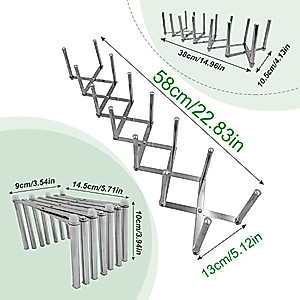 Pot Lid Organizer, Pot and Pan Organizers Rack-kitchen Cabinet Organizers and Storage, Stainless Steel Kitchen Organizer Rack Holder Shelves, 6 Slots for Storage of Skillets Frying or Sauce Pans