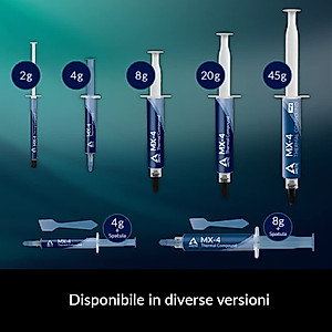 ARCTIC MX-4 (incl. Spatula, 4 g) - Premium Performance Thermal Paste for all processors (CPU, GPU - PC), very high thermal conductivity, long durability, safe application