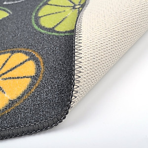 Dingtuo 2Piece Kitchen Floor Mat Anti Fatigue Doormat Kitchen Runner Rug Standing Mats Set Lemon One Size