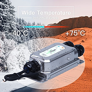 FASTCABLING 30W Outdoor PoE Injector for Mesh Network, 24V-56V Input, Accept Solar Power, Hardened Grade, Wide Range Temperature -40-75 Degree, IEEE802.3at/bt