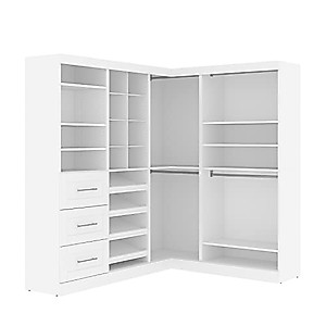 Bestar Pur Walk-in Closet Organizer in White, 83W