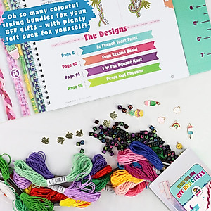 Friendship Bracelet Making Kit for Girls and Boys with Alphabet Beads, Floss, String & Charms | Arts and Crafts Gifts for Kids Ages 8-12 | Beads for Jewelry Making Kit | Friendship Bracelet Kit