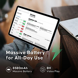 DOOGEE T30 PRO Tablet,11'' 2.5K Android 13 Tablets, 15GB+256GB Octa-Core Gaming Tablet, 8580mAh, Hi-Res Quad Speakers, 20MP Camera, Helio G99, TÜV Low Bluelight, Split Screen - Bluetooth & Wi-Fi-Blue