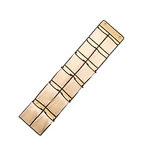 Cabilock Clear Storage Tote Pocket Organizer Pouch Bags Storage Tote 1PC 12 Pockets Door Haning Shoe Organizer Non-Woven Fabrics Storage Bag Mesh Pouch (Beige) Organizer Clear