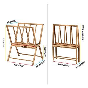 MEEDEN Folding Large Print Rack - Wooden Art Storage Rack - Artist Storage and Display Rack for Canvas Artwork Prints Frame Panels Art Gallery Shows Studios