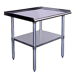 Kratos Stainless Steel Kitchen Equipment Stand 24"x30" with Undershelf, NSF Worktable for Restaurants - 18ga/430SS
