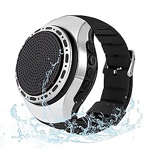 OriDecor Wireless Wearable Waterproof Wrist Portable Bluetooth Speaker Watch with Multi Function FM Radio & MP3 Player & TWS & Selfie & Ultra Long Standby Time for Running, Hiking, Riding（Silver）