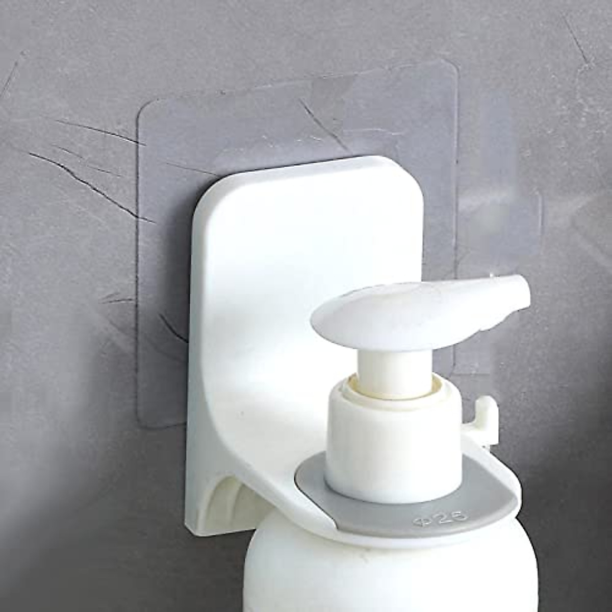 jomgeroz Wall Mounted Shower Gel Storage Holder Suction Cup Shampoo Soap Liquid Rack Wall Mounted Shower Gel Holder