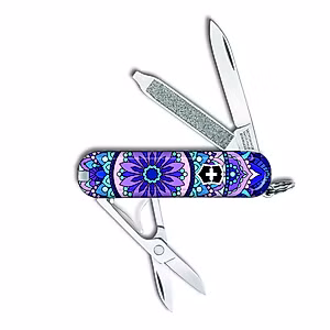 Victorinox Classic SD 7 Function Purple Mandala Limited Edition Pocket Knife