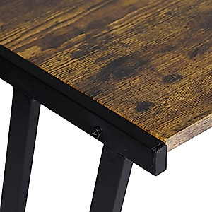 Moon Channel Computer Desk 35'' Home Office Writing Desk, Modern Simple Style Laptop Table with Metal Frames for Small Bronw 35.4 x 18.9 x 29.5 inches