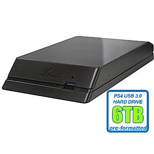 Avolusion HDDGear 6TB (6000GB) 7200RPM 64MB Cache USB 3.0 External PS4 Gaming Hard Drive (Works for PS4 Pro & Slim) (Renewed)