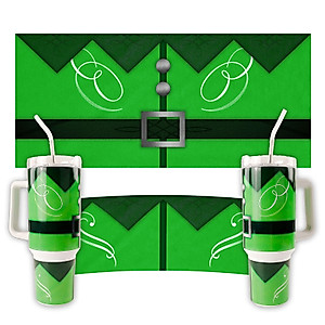 Hogg 2 Pack Christmas Tumbler 40oz - Santa Tumbler and Elf Tumbler, Christmas Tumblers with Lids and Straws, Santa Claus Christmas Cup, Santa Mug, Christmas 40 oz Tumbler, Holiday Tumbler with Handle