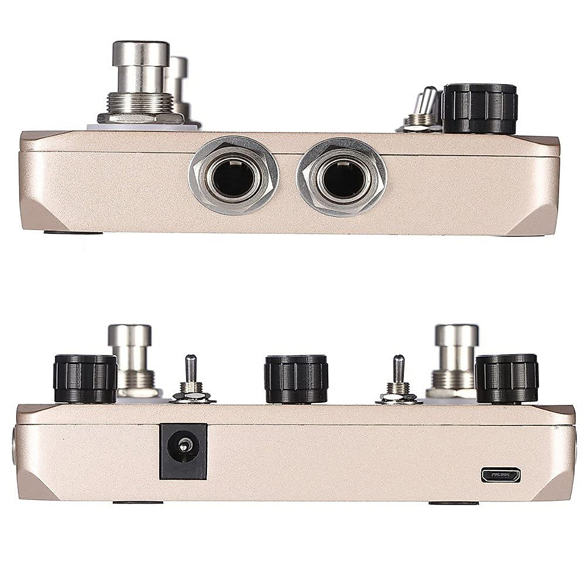 Rowin Twin Looper Station Guitar Effect Pedal with 9V DC 1A Pedal Power Supply