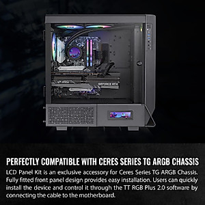 Thermaltake Ceres Series Black LCD Panel Kit, 3.9" LCD Display, Supported by TT RGB Plus 2.0 Software, Presents Real time Information, Easy customization, AC-064-OO1NAN-A1