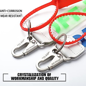 Sufesa White Keychain Wristlet, 2 Pack Keychain Lanyard Accessories, Badge Holder, Lanyard For Phone, Wrist (blue and pink)