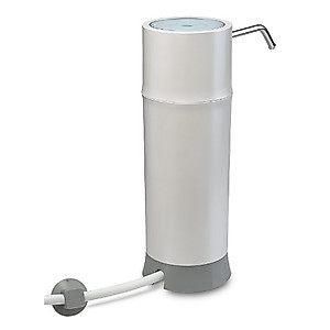Brondell H625 Pearl Countertop Water Filter System for Kitchen Sinks, Carbon Block Filtration System and Dispenser Attaches to Faucet, 6-Month Filter Lifespan, White