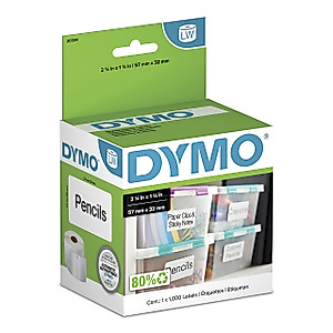 DYMO Authentic LW Multi-Purpose Labels, DYMO Labels for LabelWriter Printers, Great for FBA / FNSKU Barcodes, 1-1/4" x 2-1/4", 1 Roll of 1000