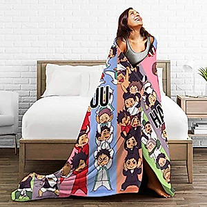 MKJIH Haikyu-u!! Fleece Throw Blanket Super Soft Plush Blanket for Bed Couch Sofa 50 X 40 in