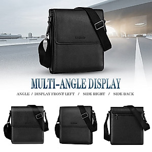 Leathario Men's Shoulder Bag Leather Small Messenger Bag for Men Crossbody Bags for Men Handbag Satchel Travel bag