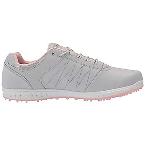 Skechers Women's Go Pivot Spikeless Golf Shoe, Light Gray/Pink, 7 Wide